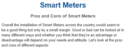 Are Smart Meters a good or bad idea, the pros and cons?
